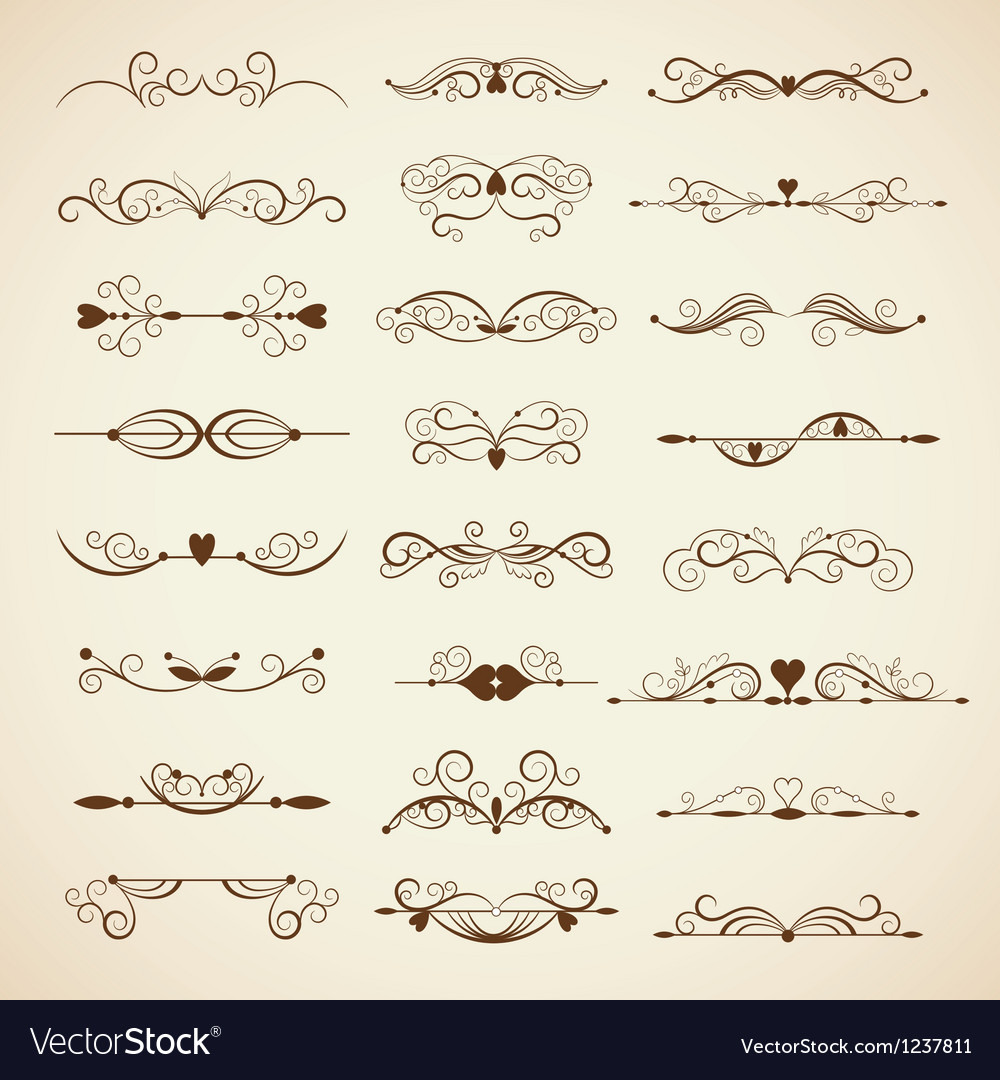 Divider set Royalty Free Vector Image - VectorStock