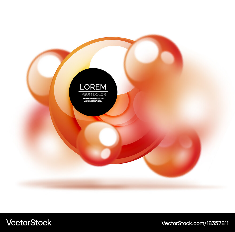 Glass bubble banner template Royalty Free Vector Image