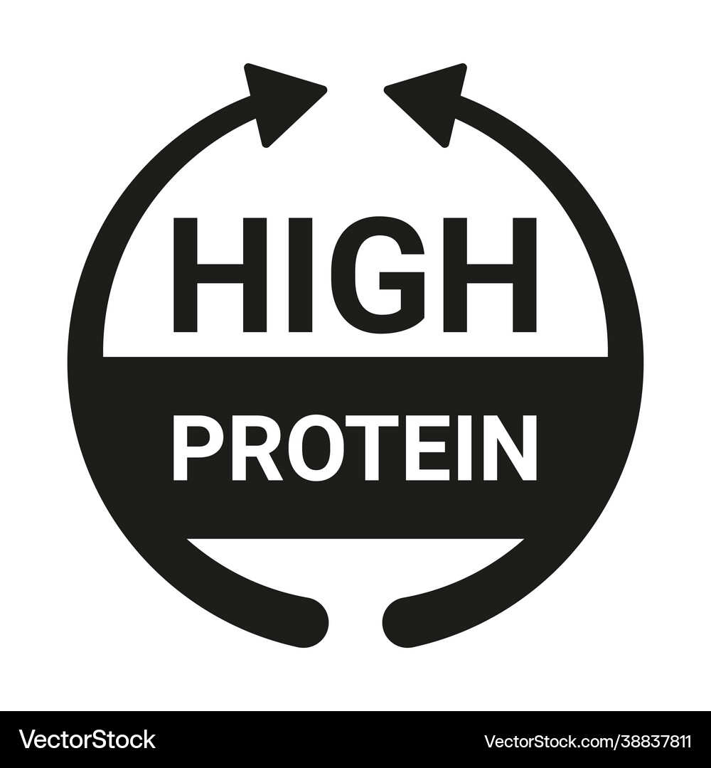 High Protein Food Icon Royalty Free Vector Image