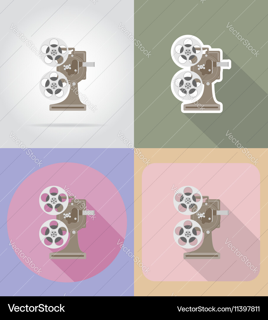 Multimedia flat icons 14 Royalty Free Vector Image