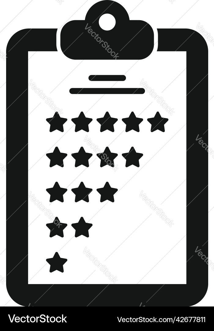 Rate review clipboard icon simple customer Vector Image