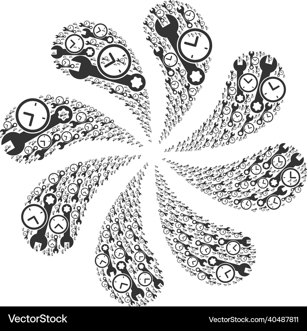 Repair time icon rotation salute Royalty Free Vector Image