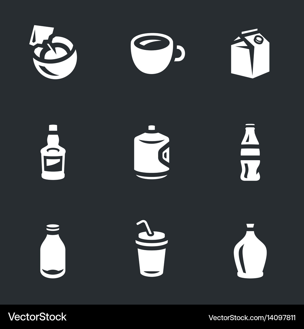Set of drinks icons Royalty Free Vector Image - VectorStock