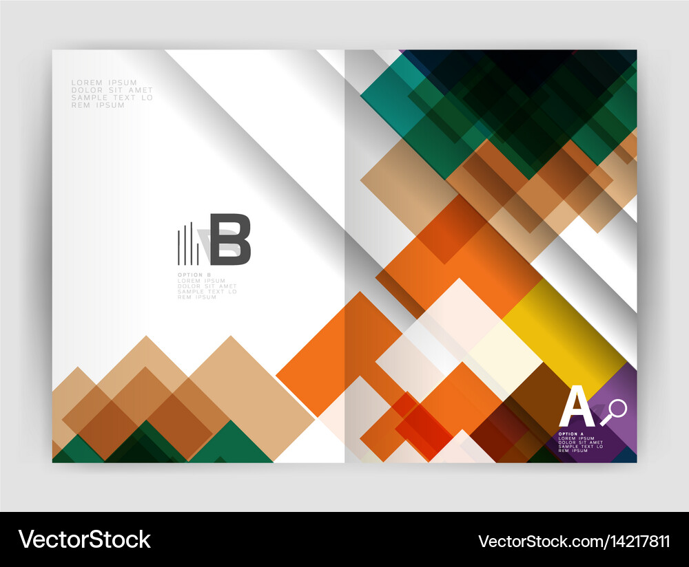 Square design corporate business flyer Royalty Free Vector