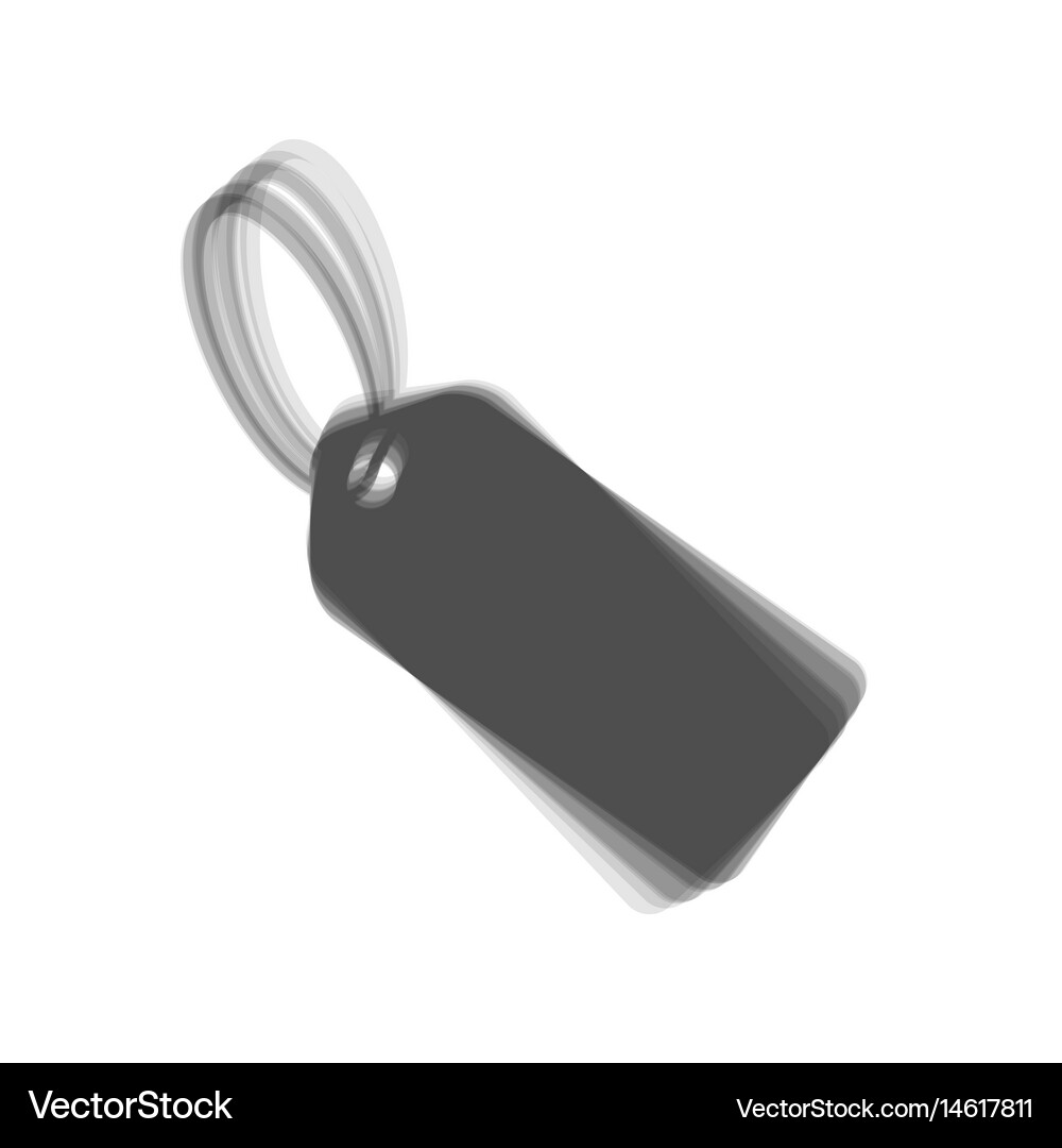 Tag sign gray icon shaked Royalty Free Vector Image