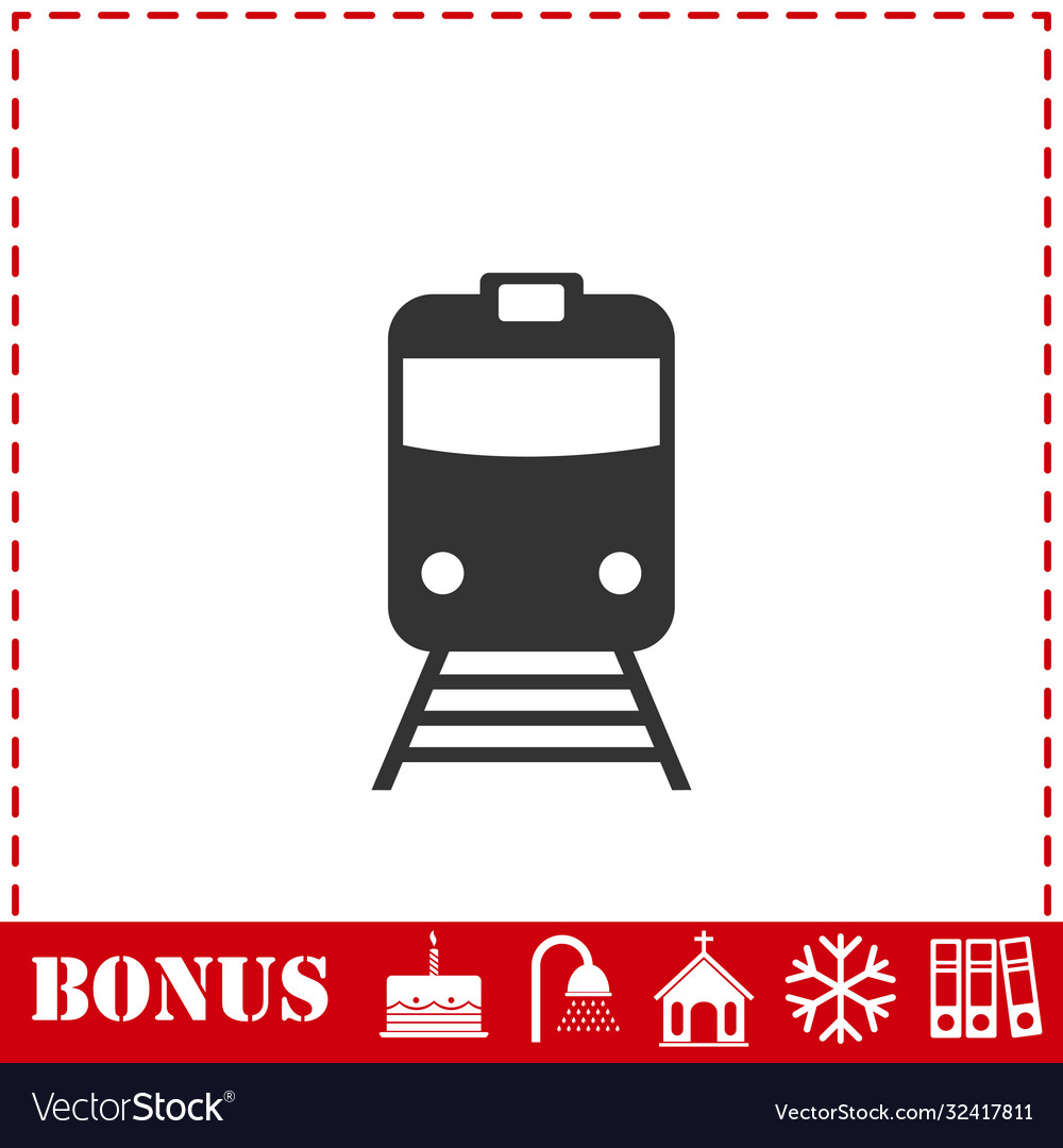 Train icon flat Royalty Free Vector Image - VectorStock