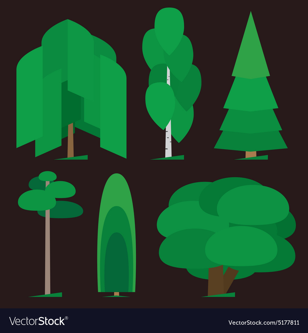 Trees graphic Royalty Free Vector Image - VectorStock