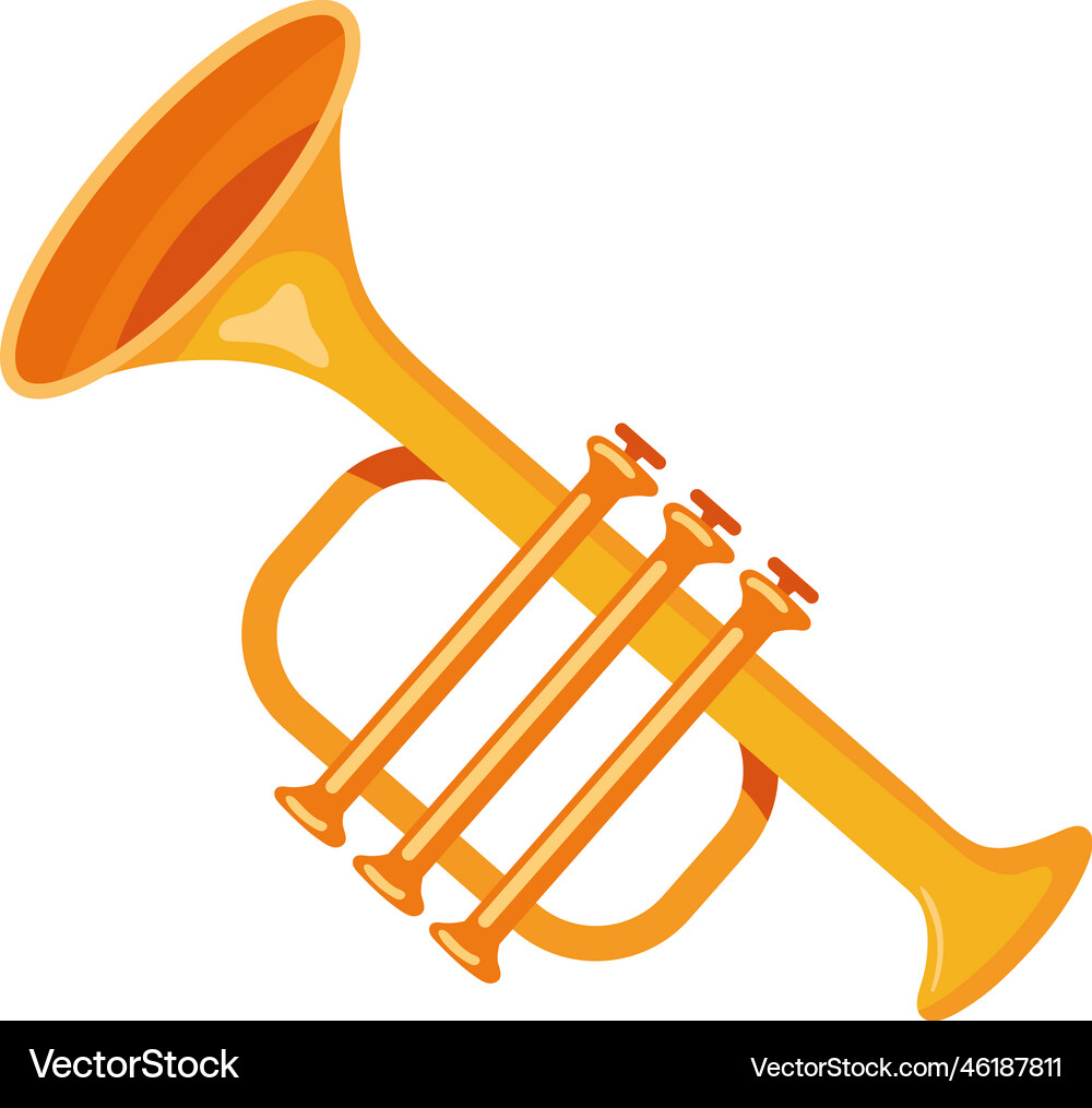 Trumpet instrument musical Royalty Free Vector Image