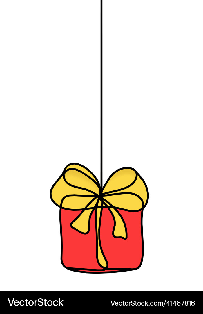 Abstract color present box in christmas tree new Vector Image