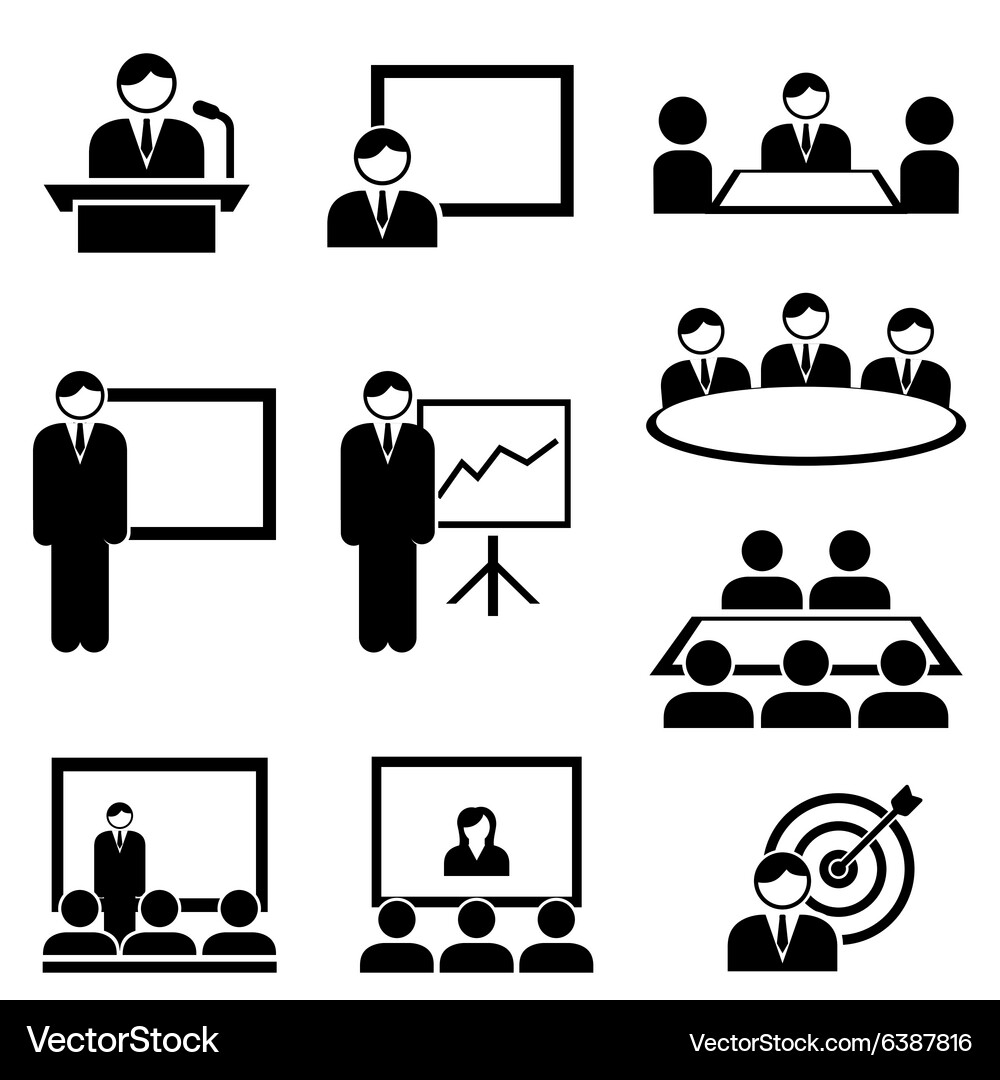 Business presentation and meeting Royalty Free Vector Image