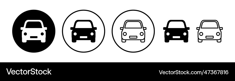 Car icon sign sedan Royalty Free Vector Image - VectorStock