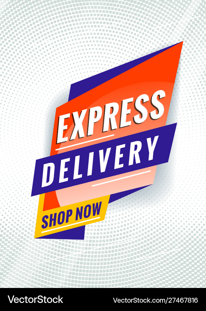 Express delivery promotional concept template Vector Image