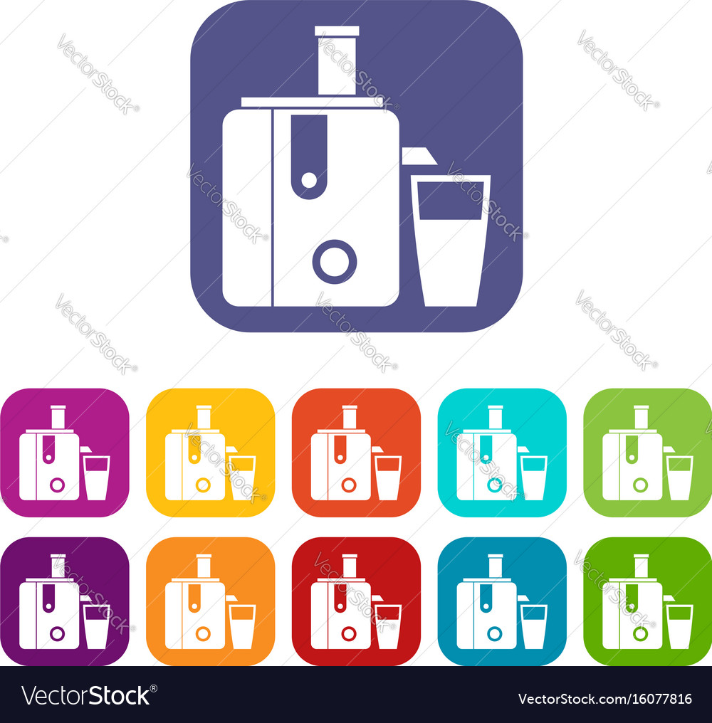 Juicer icons set Royalty Free Vector Image - VectorStock