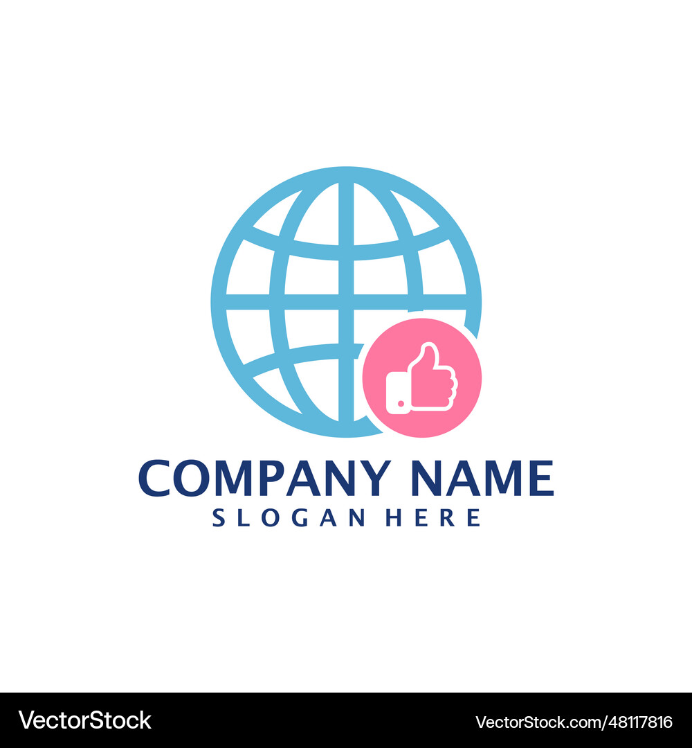 Like world logo design good world logo design Vector Image
