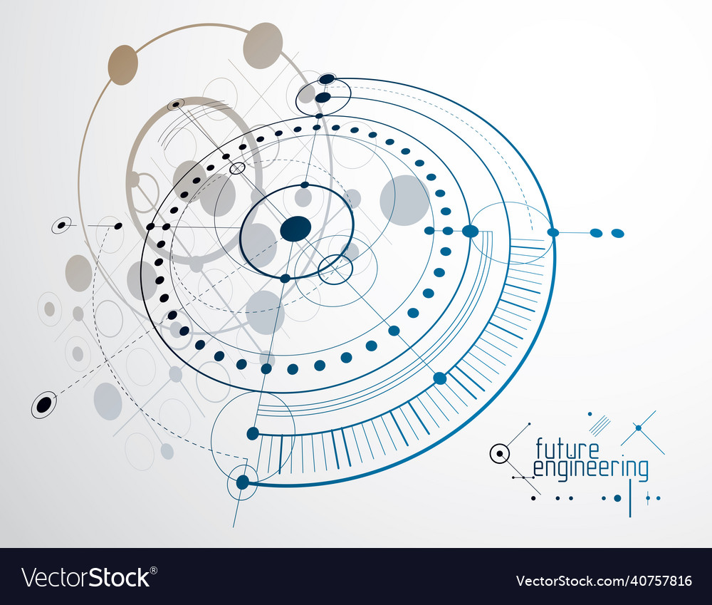 Mechanical engineering technology abstract Vector Image