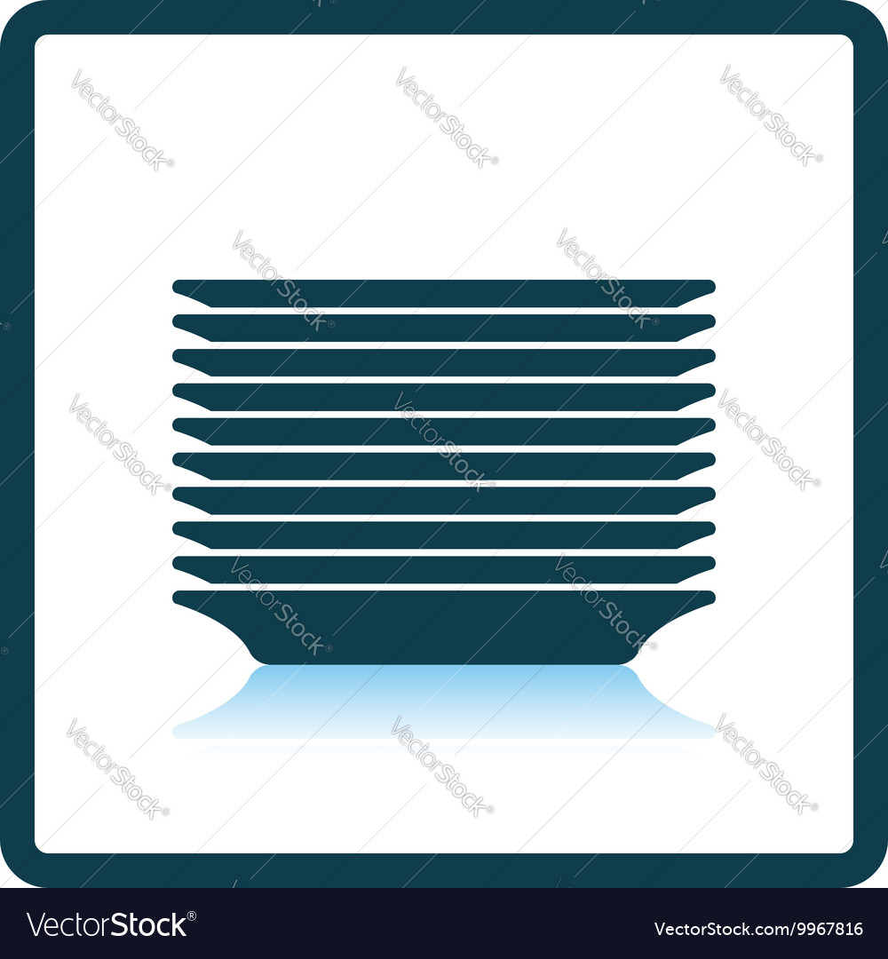 Plate stack icon Royalty Free Vector Image - VectorStock