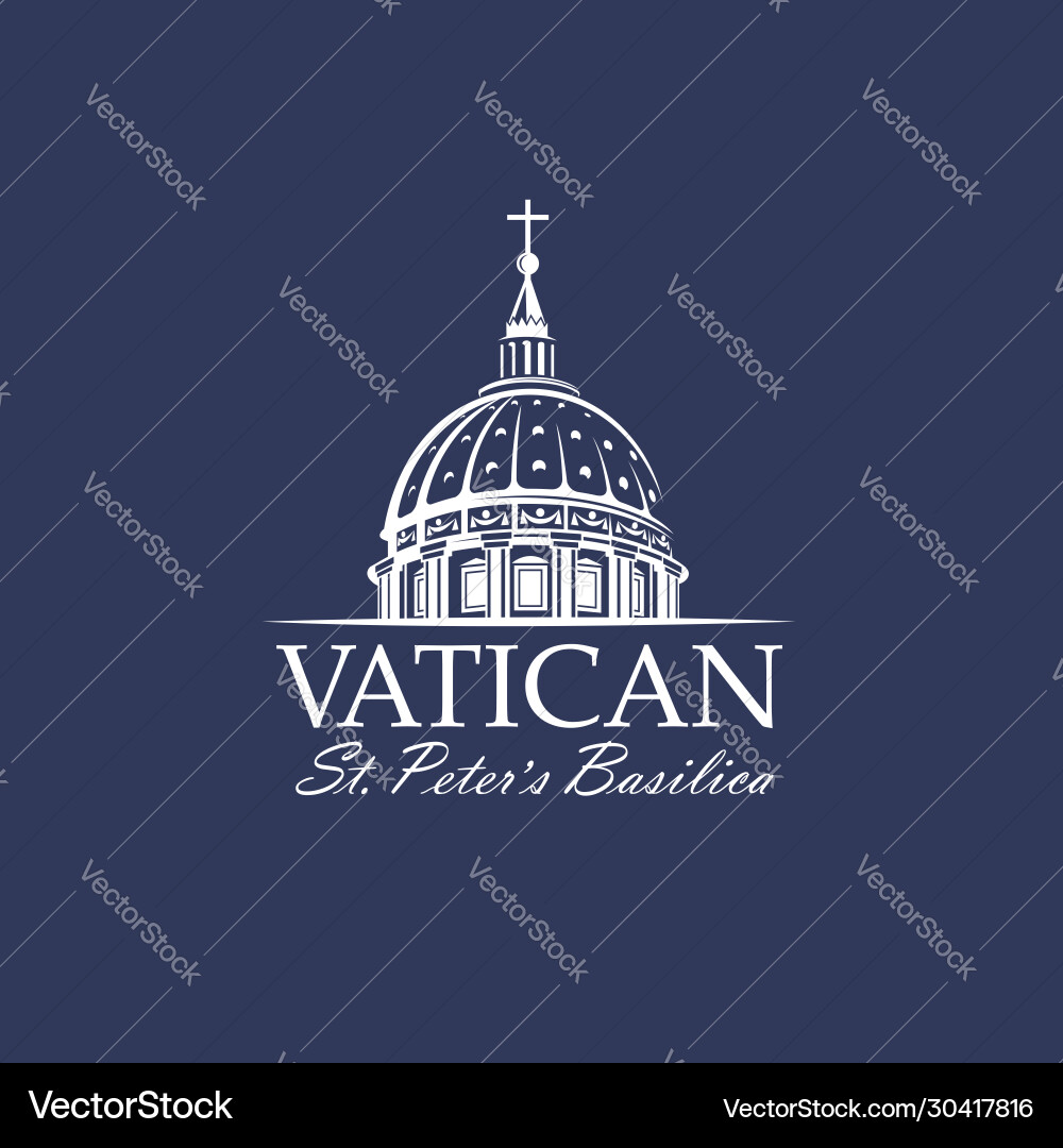 Saint peters basilica at vatican Royalty Free Vector Image