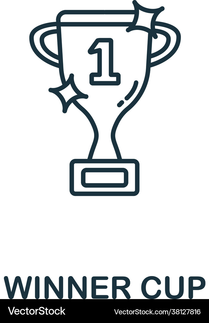 Winner cup icon from success collection simple Vector Image