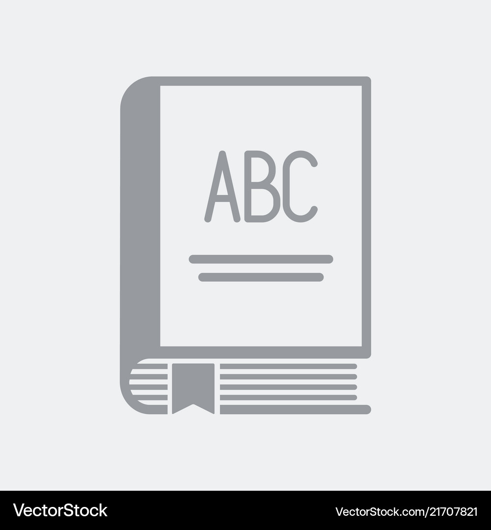 Abc education book icon Royalty Free Vector Image