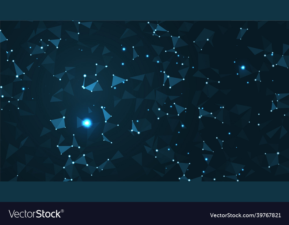 Abstract polygonal science background Royalty Free Vector