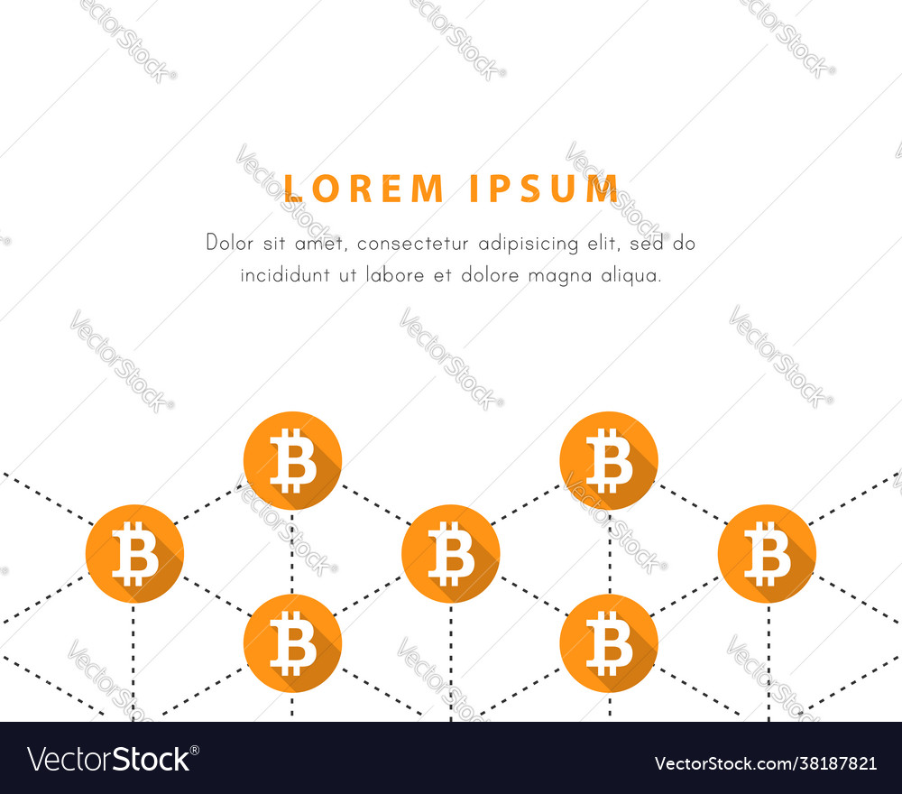 Bitcoin network concept Royalty Free Vector Image