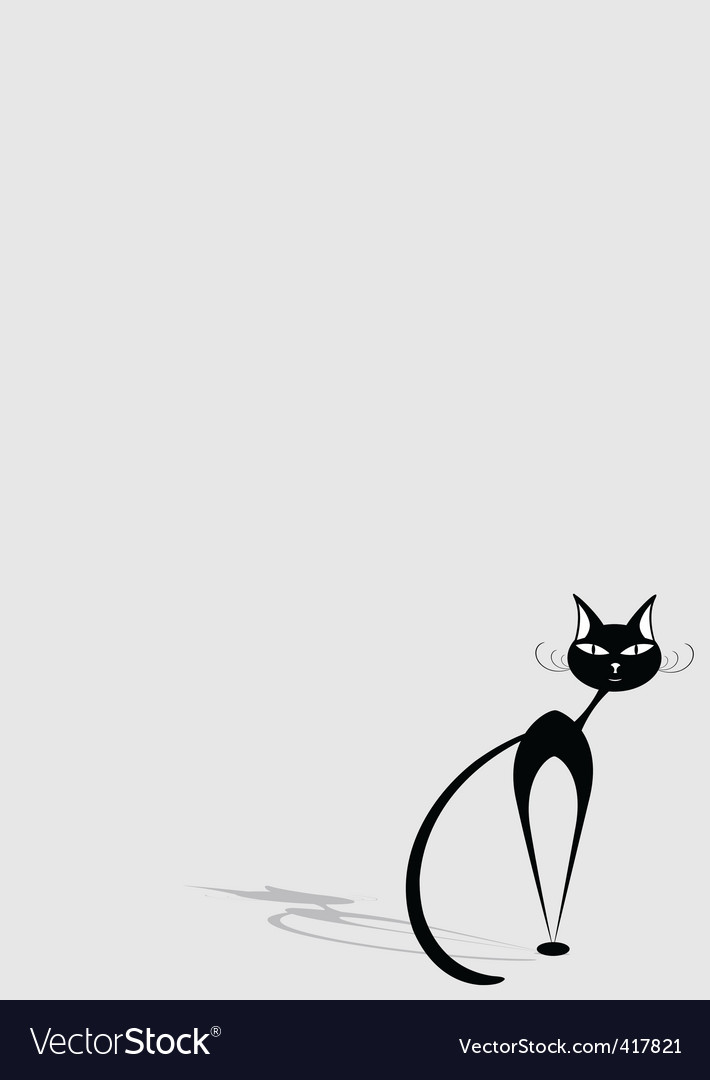 Black cat Royalty Free Vector Image - VectorStock