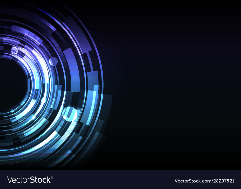Blue circle digital pixel abstract background Vector Image