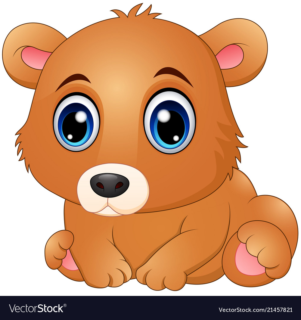 Cute Babear Cartoon Royalty Free Vector Image Vectorstock