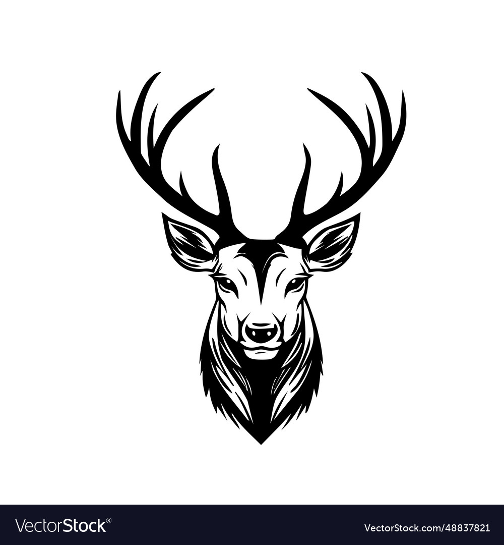 Deer head image Royalty Free Vector Image - VectorStock