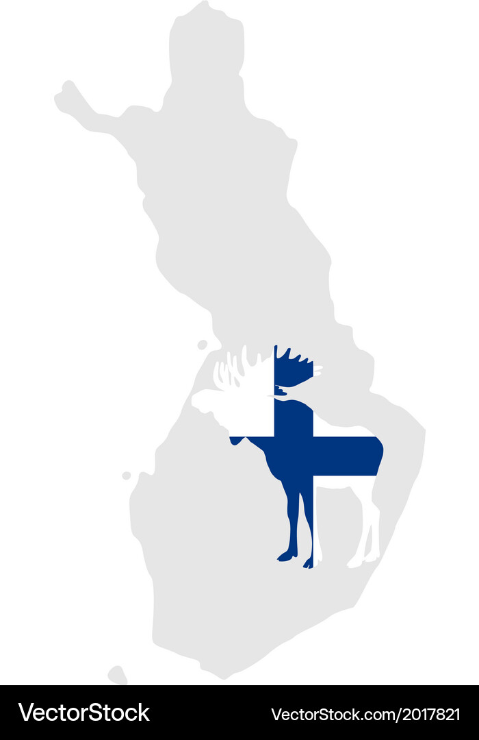 Finnish moose Royalty Free Vector Image - VectorStock