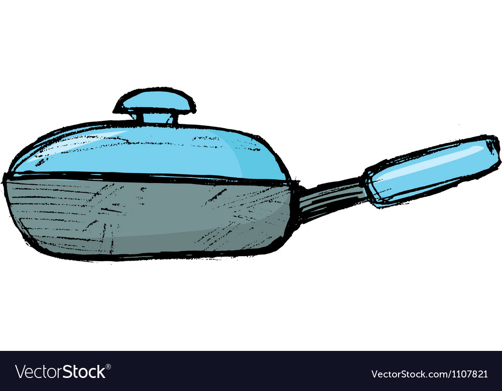 Frying pan Royalty Free Vector Image - VectorStock