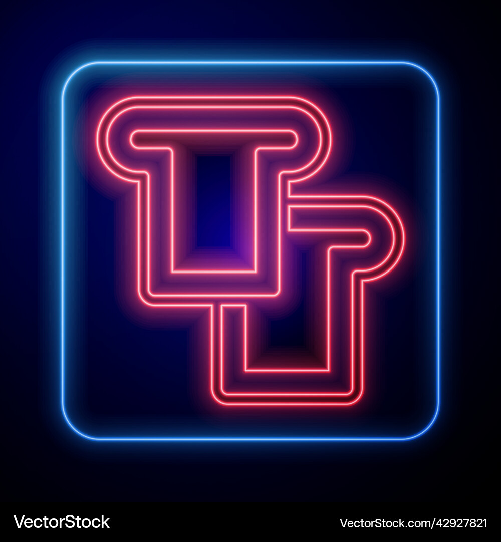 Glowing neon bread toast for sandwich piece Vector Image