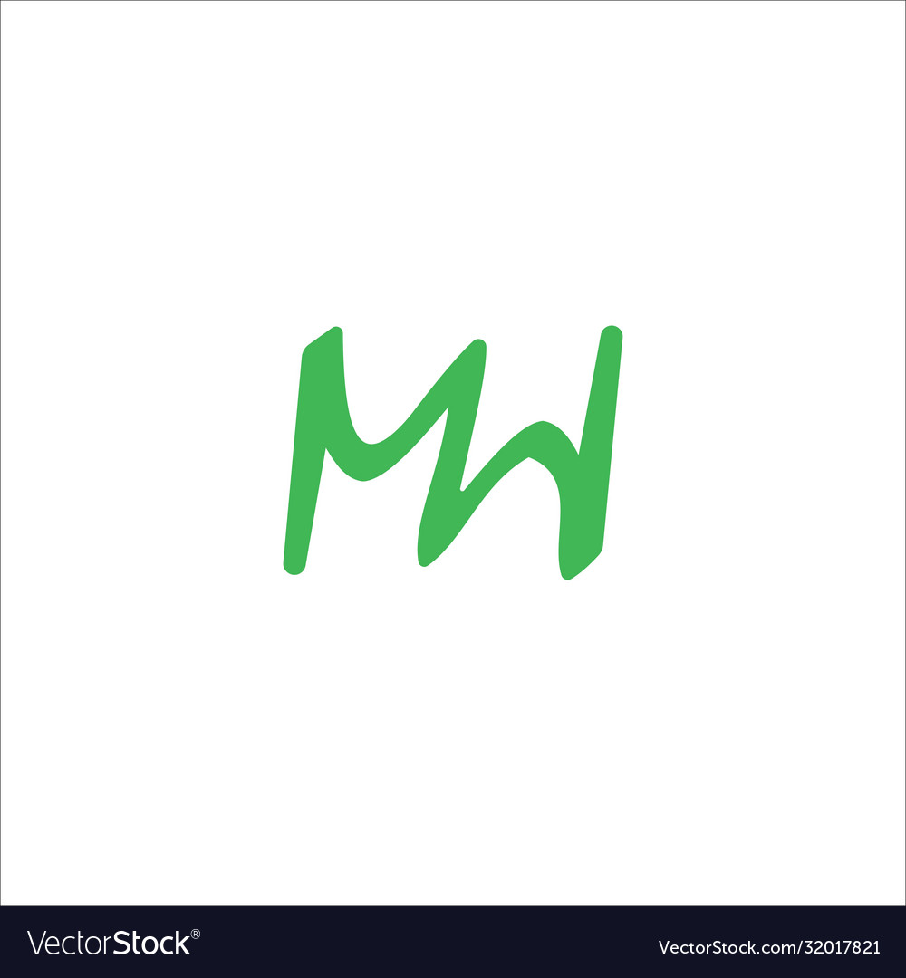 Initial letter mw or wm logo design template Vector Image