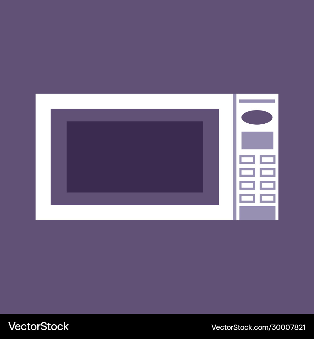 Microwave oven isolated household kitchen Vector Image