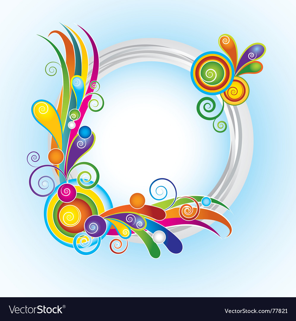 Multicolor ring frame Royalty Free Vector Image