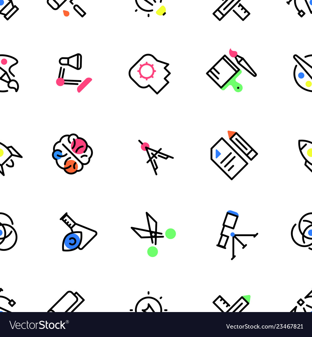 Pattern of creative design icons Royalty Free Vector Image