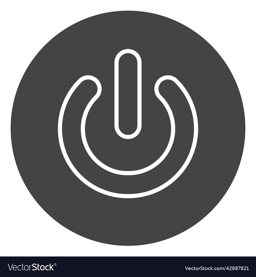 Power button circle icon high quality Royalty Free Vector