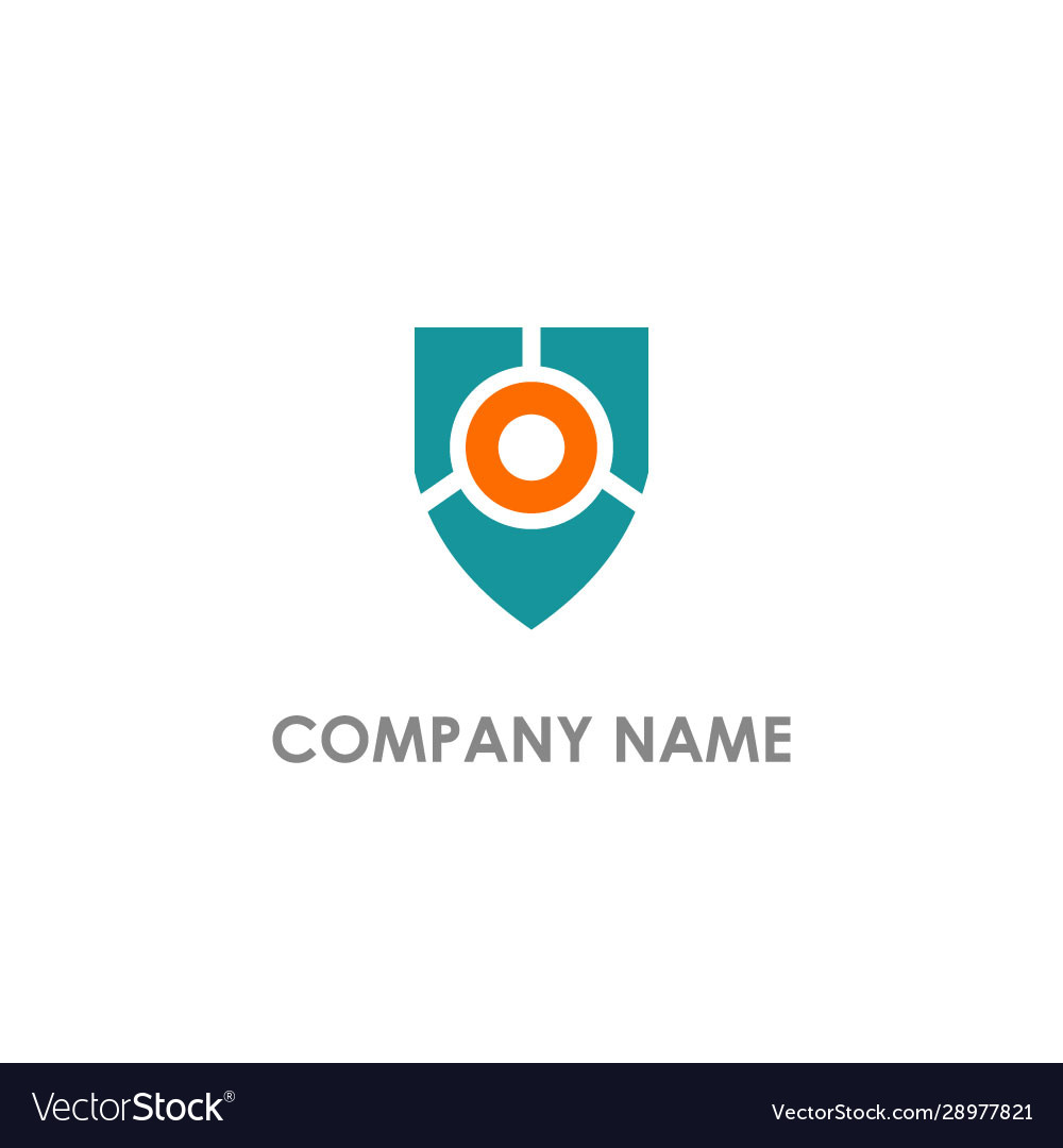 Safe shield protect target logo Royalty Free Vector Image