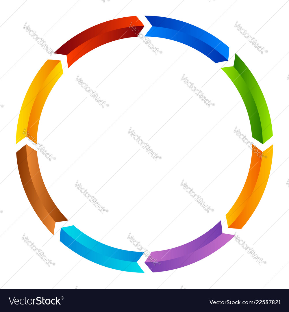 Segmented circle arrow circular arrow icon Vector Image Segmented circle arrow circular arrow icon Vector Image