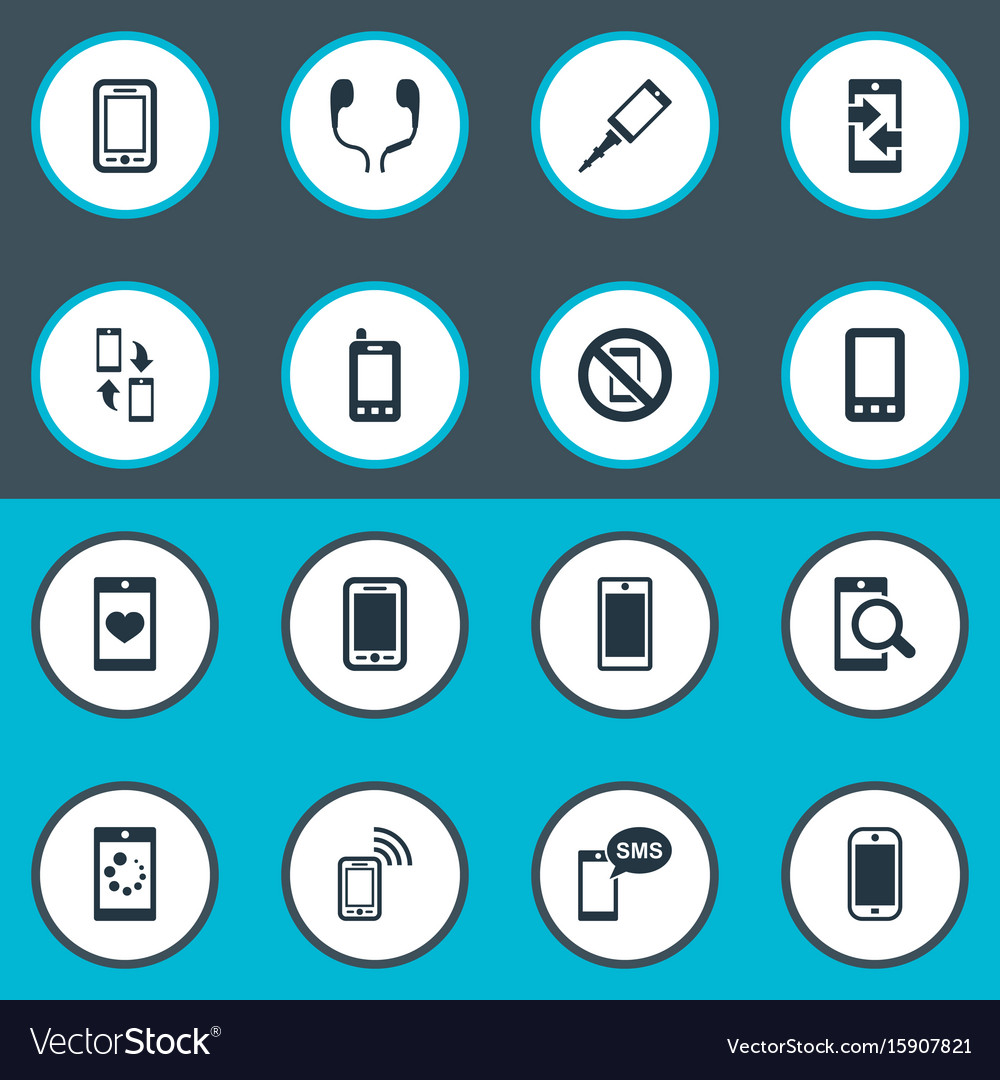 Set simple icons element Royalty Free Vector Image