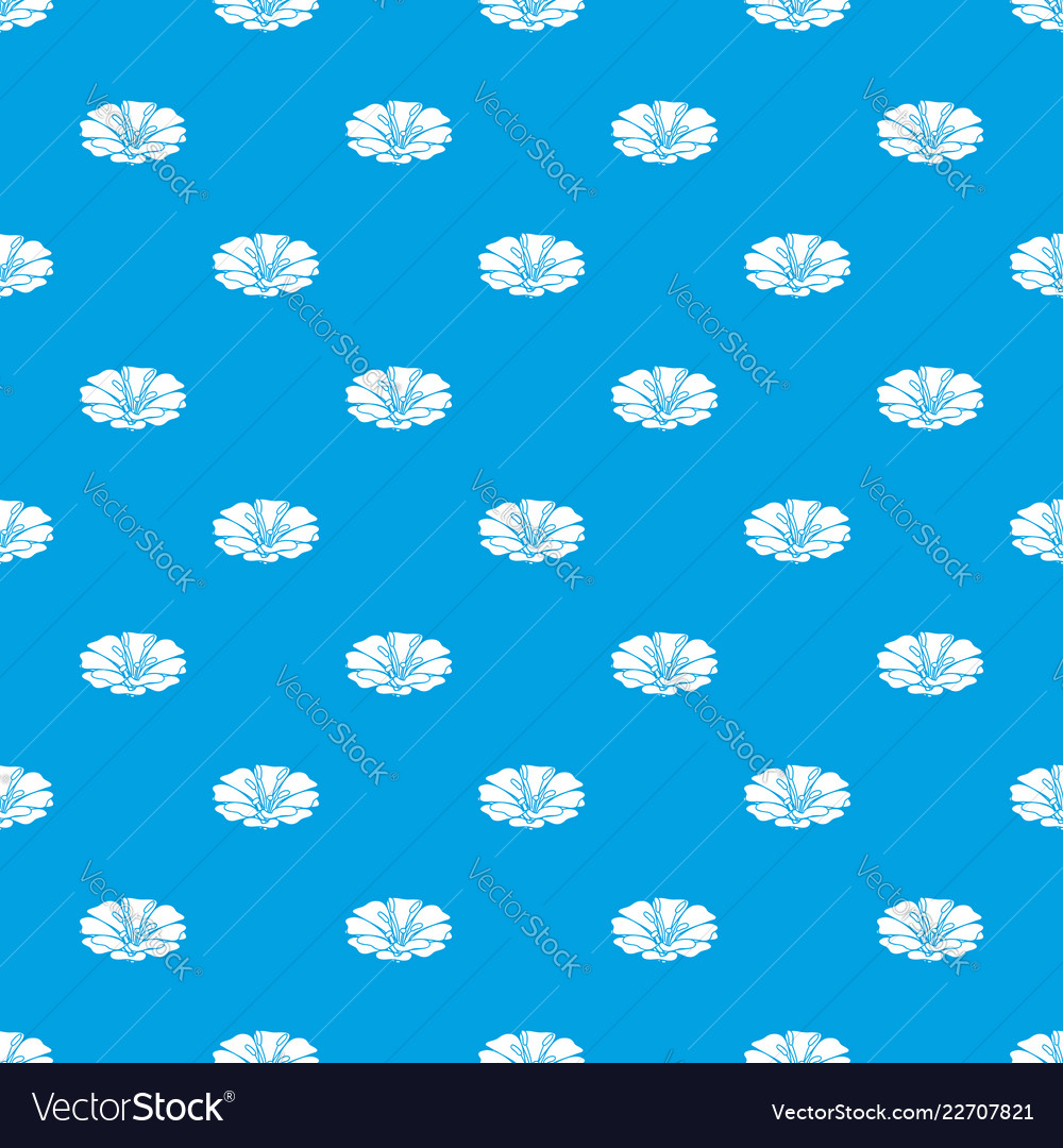 Spring flower pattern seamless blue Royalty Free Vector