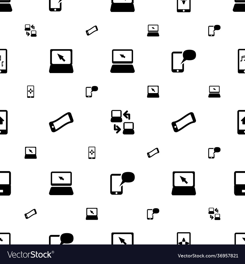 Touch icons pattern seamless white background Vector Image