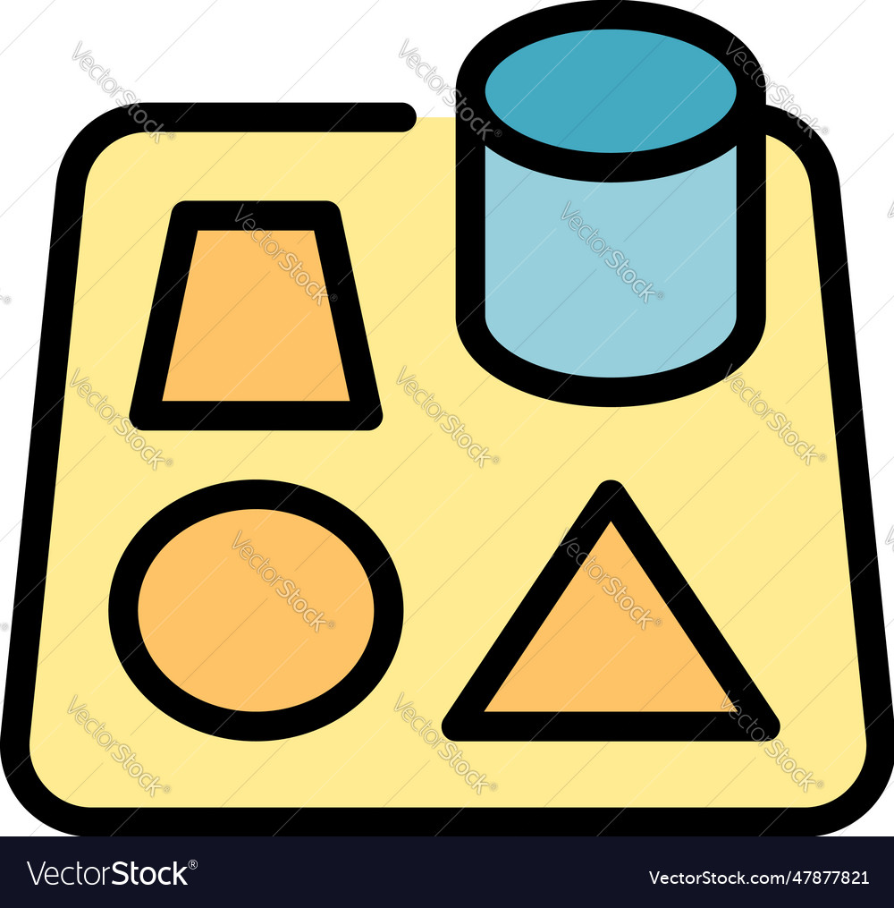 Toy table icon flat Royalty Free Vector Image - VectorStock