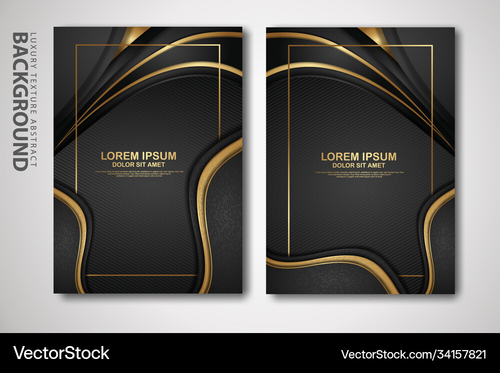Two set cover design template with luxury Vector Image