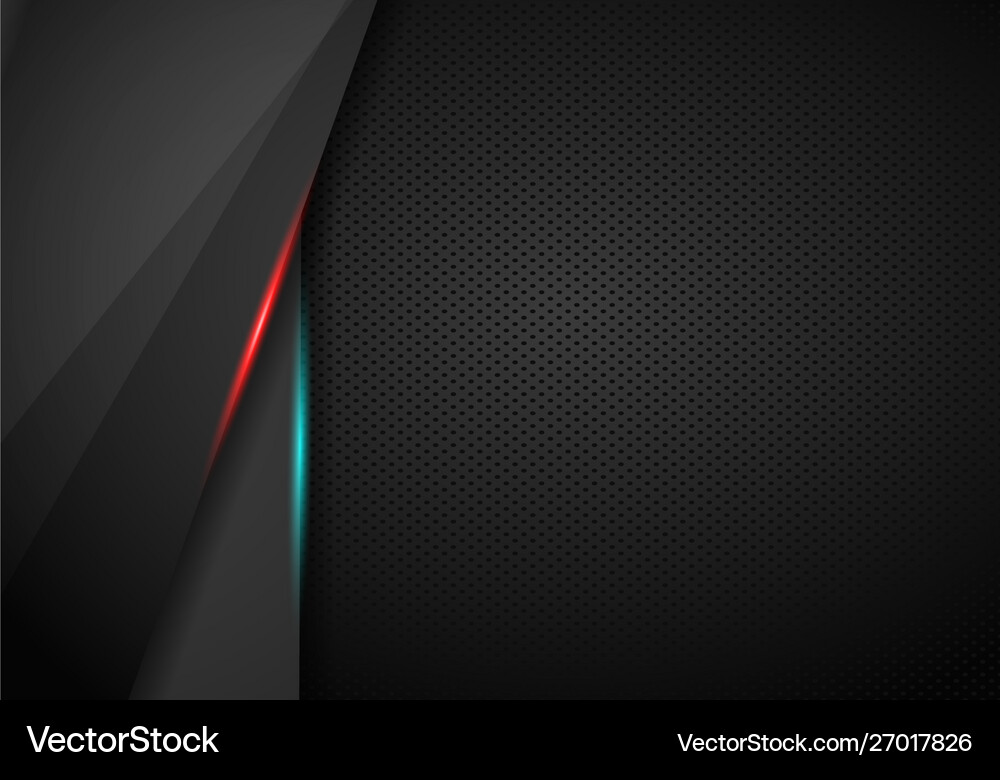 Abstract modern metallic red black frame sports Vector Image