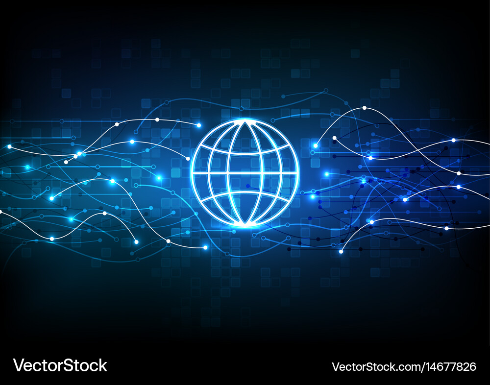 Background abstract technology communication data Vector Image