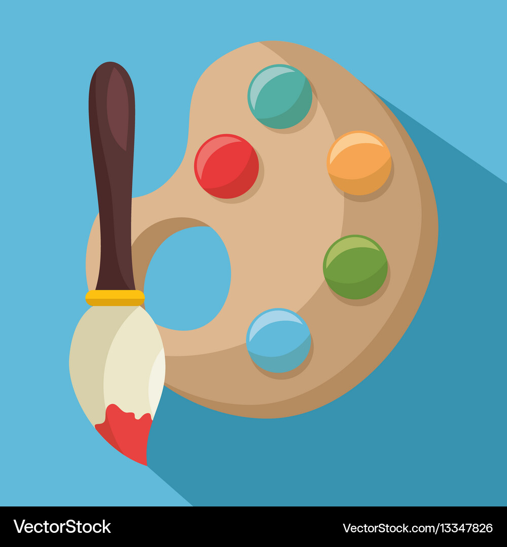 Colors pallet paint isolated icon Royalty Free Vector Image