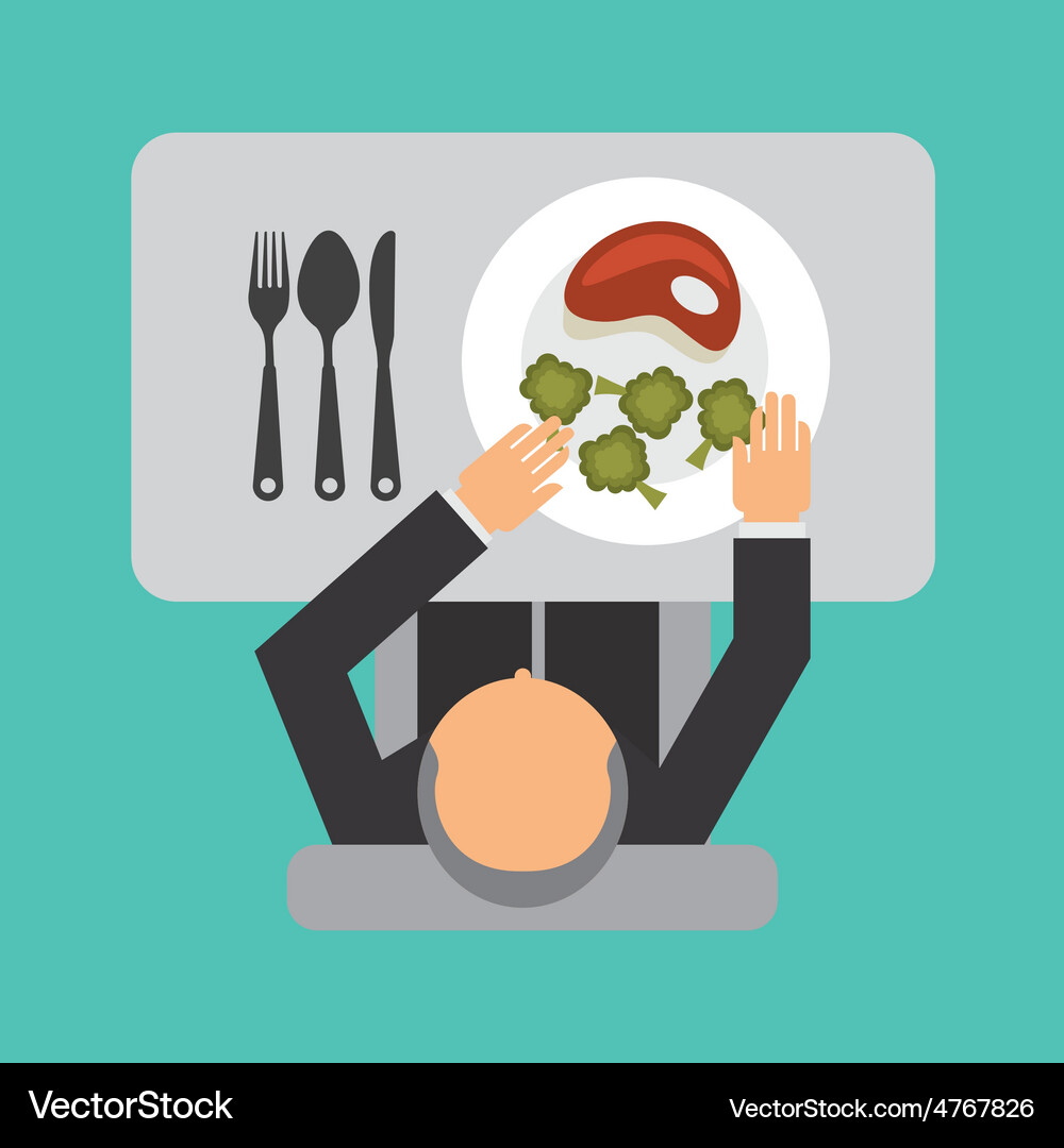 Eating man design Royalty Free Vector Image - VectorStock