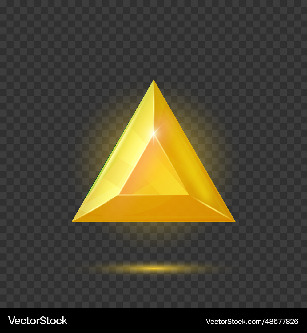 Elegant yellow shiny gem gemstone or magic Vector Image