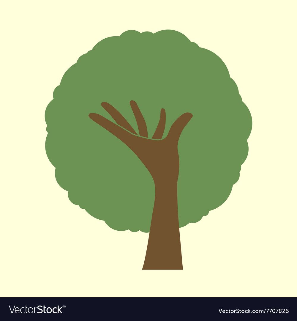 Hand tree Royalty Free Vector Image - VectorStock